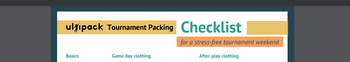 The Ultimate Frisbee Tournament Packing Checklist – theultipack